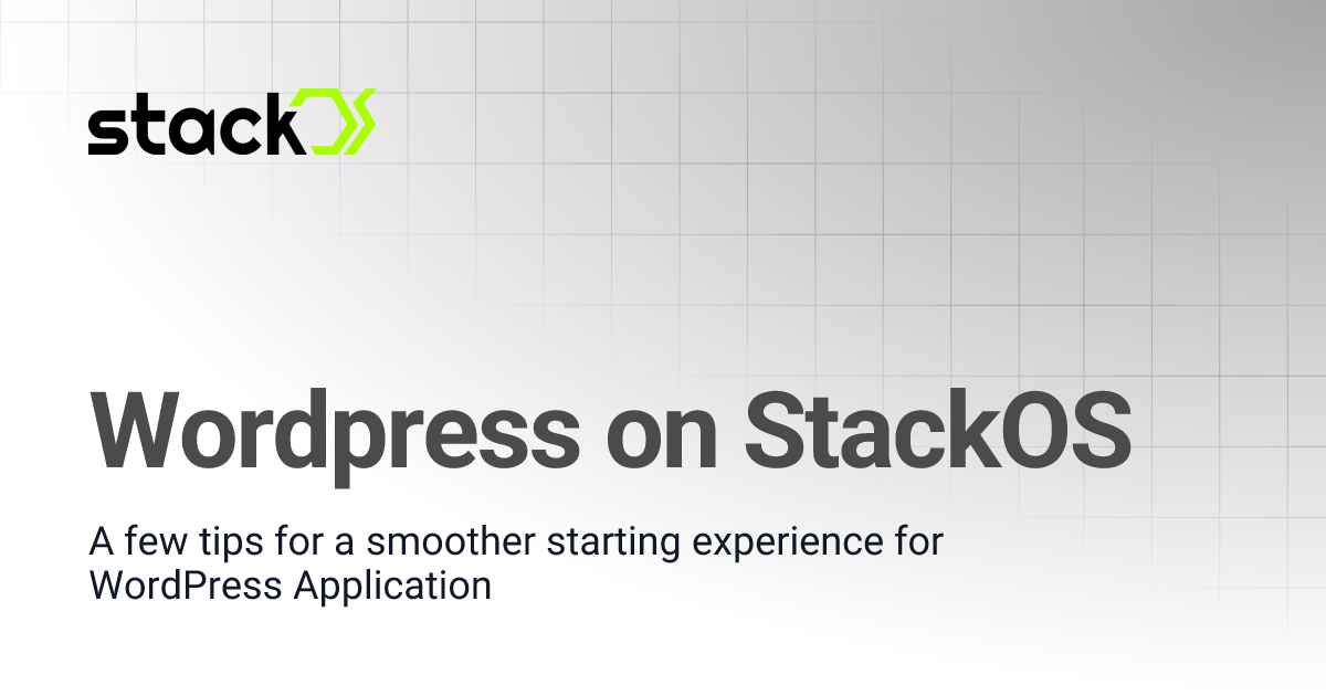 Wordpress on StackOS | StackOS Docs