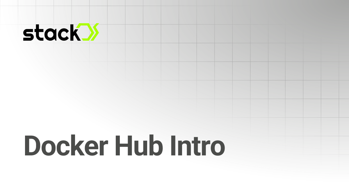 Docker Hub Intro | StackOS Docs